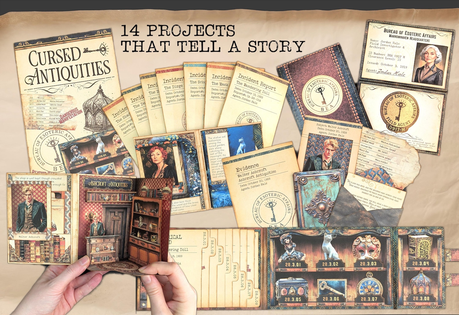 Cursed Antiquities Junk Journal Style Kit | 14 Paper Craft Projects ...