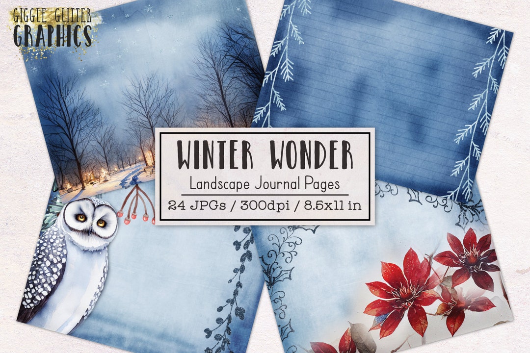 Winter Wonder Junk Journal Pages Christmas Junk Journal Kit Printable ...