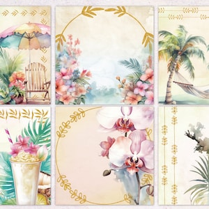 Tropical Oasis Digital Papers Digital Paper Pack Printable Scrapbook ...