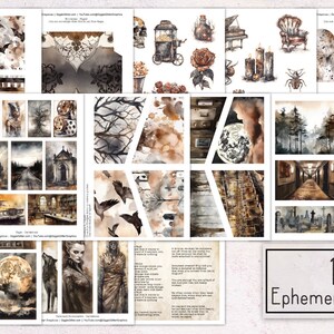 Spooky Movies Junk Journal Kit | Vintage Junk Journal Ephemera Pack ...