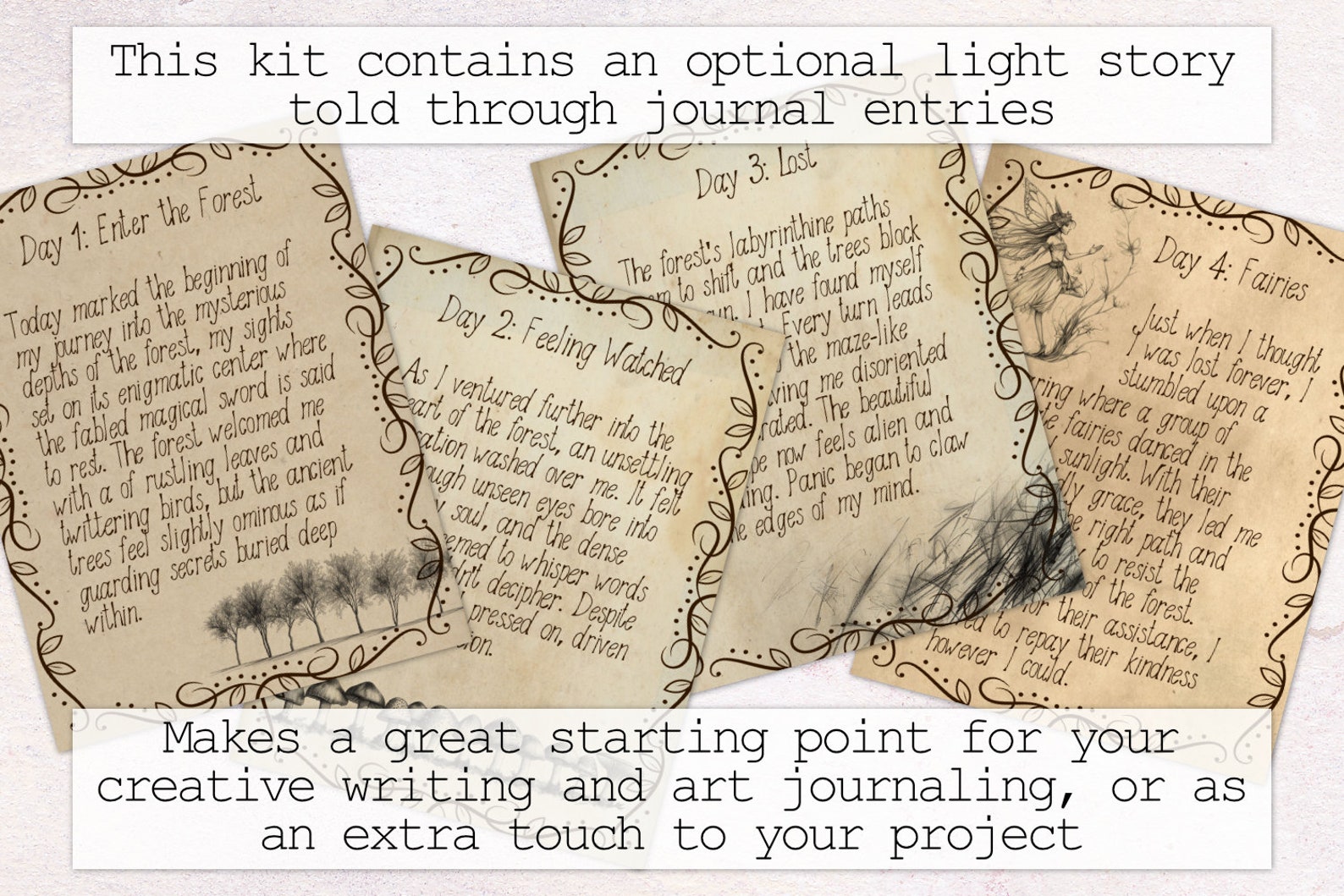 Forest Adventure Junk Journal Kit | Junk Journal Ephemera Pack ...