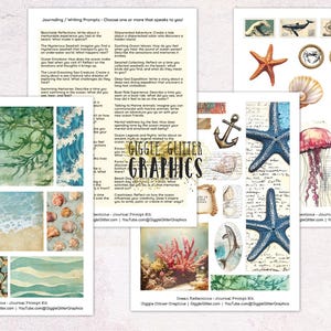 Ocean Junk Journal Prompts | Journaling and Creative Writing Kit | Junk ...