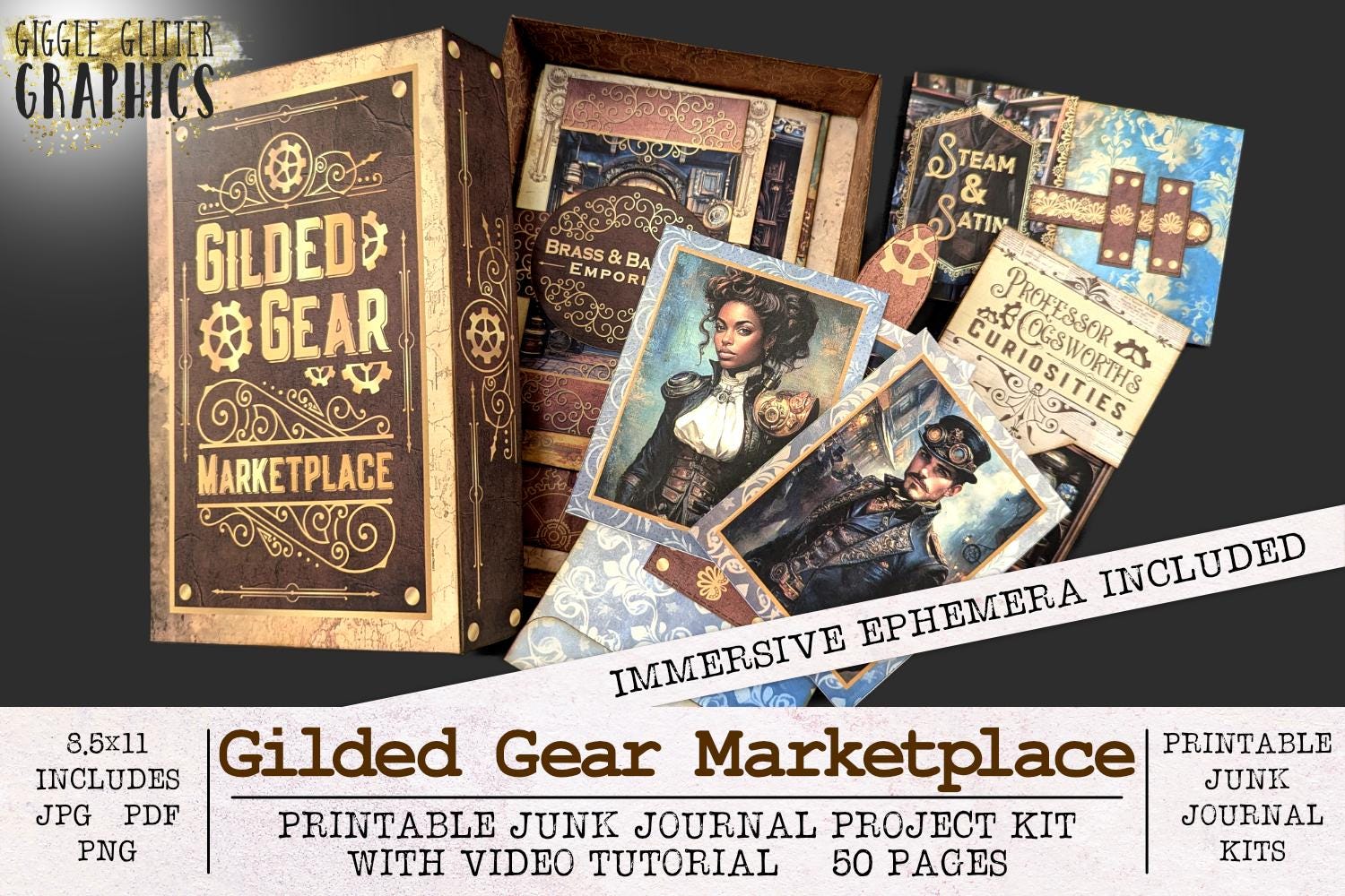 Steampunk Junk Journal Kit Gilded Gear Marketplace | With Video ...