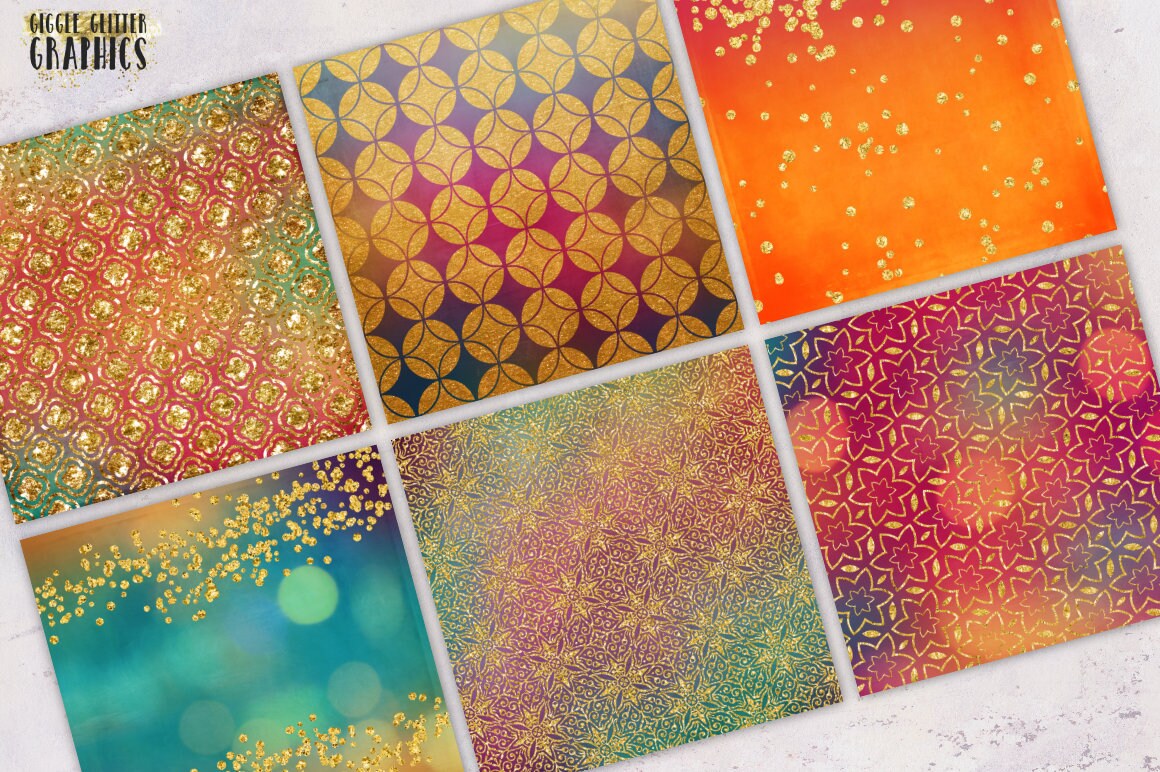 Moroccan Days Digital Papers Digital Paper Pack Printable - Etsy