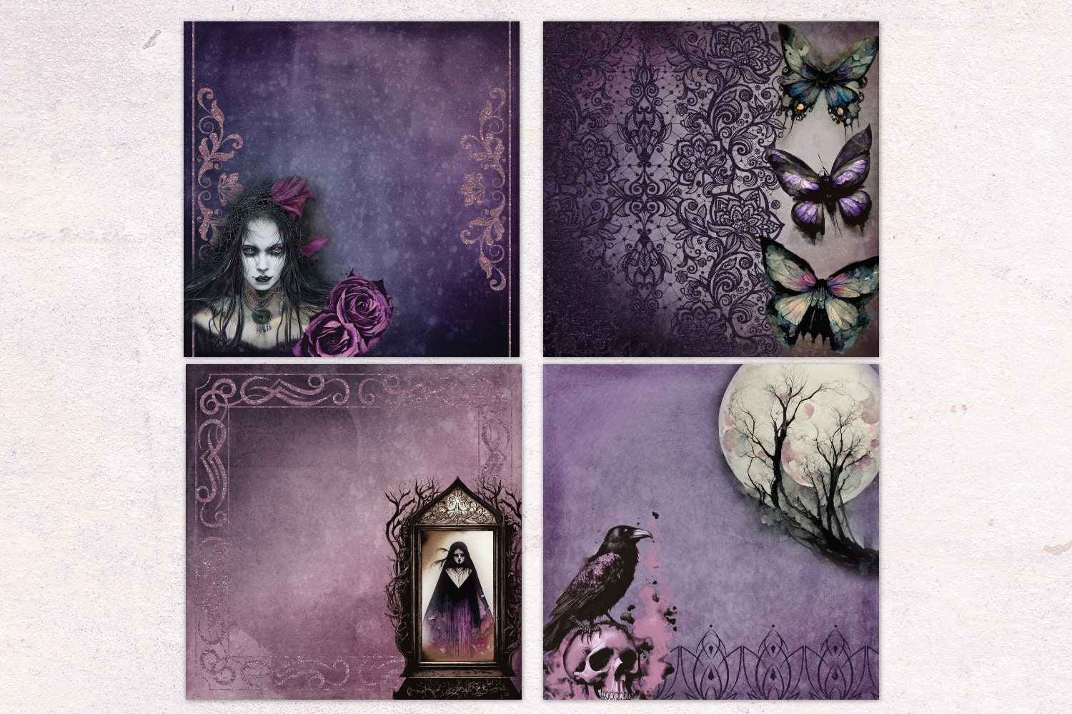 Gothic Dream Digital Papers Digital Paper Pack Printable - Etsy