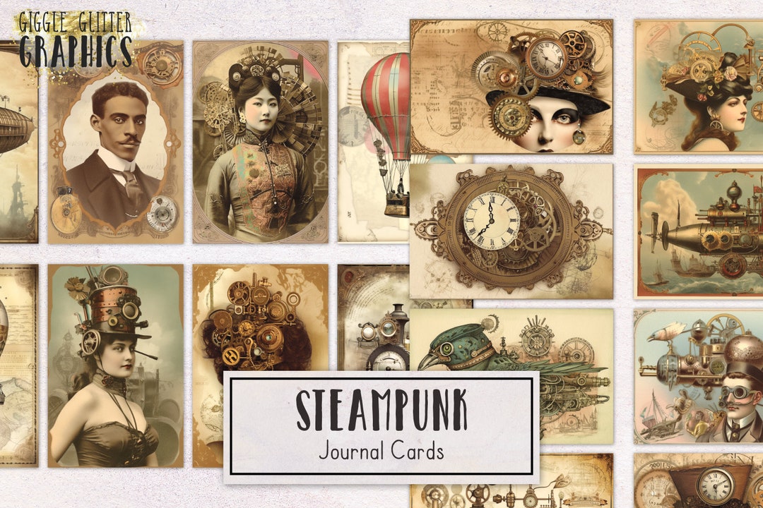 Steampunk Journaling Cards for Junk Journals Junk Journal - Etsy