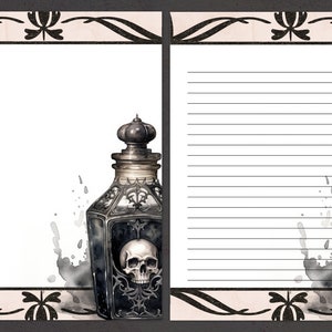 Haunted House Stationery | Unlined and Lined Writing Paper JPG PDF ...