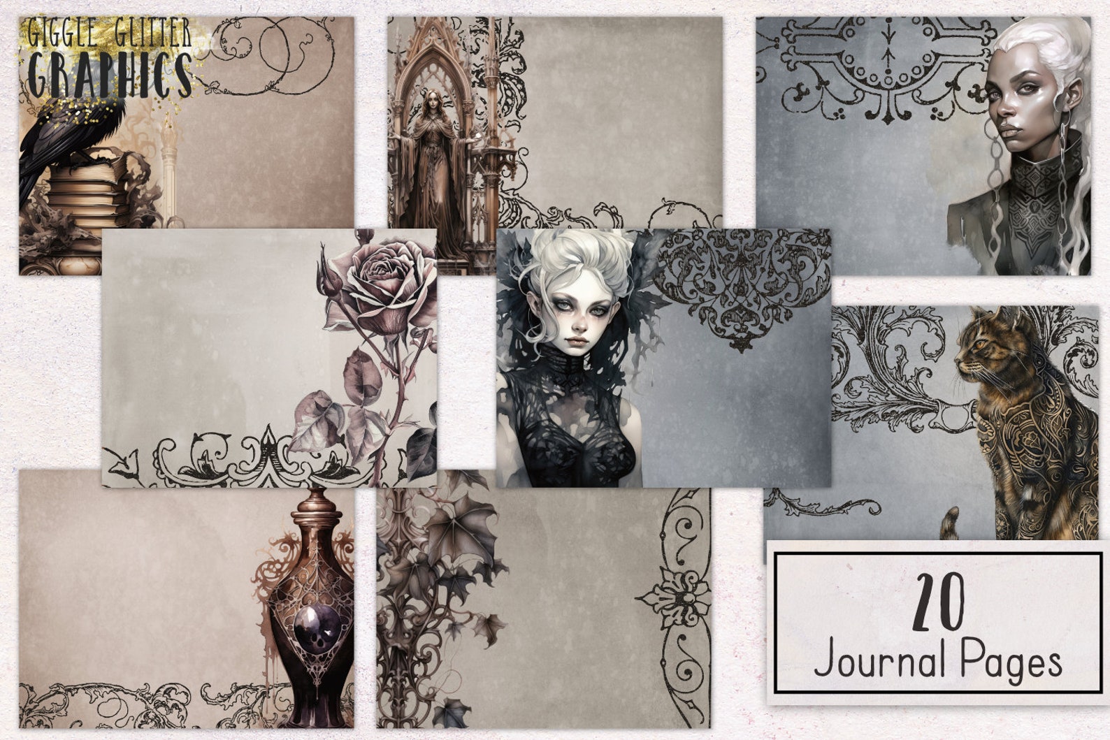 Dark Academy Junk Journal Kit | Junk Journal Ephemera Pack | Printable ...
