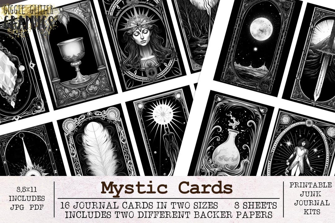 Mystic Cards Journaling Cards for Junk Journals | Halloween Junk ...