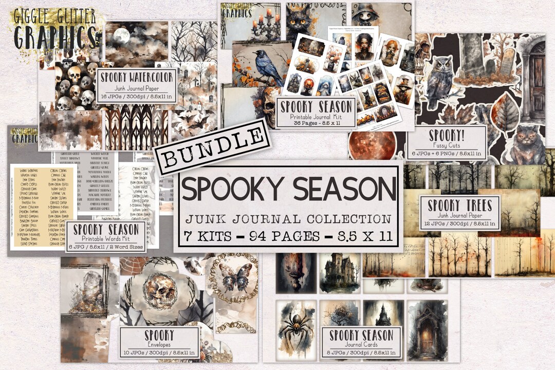 Spooky Season Halloween Junk Journal BUNDLE | Fall Junk Journal ...