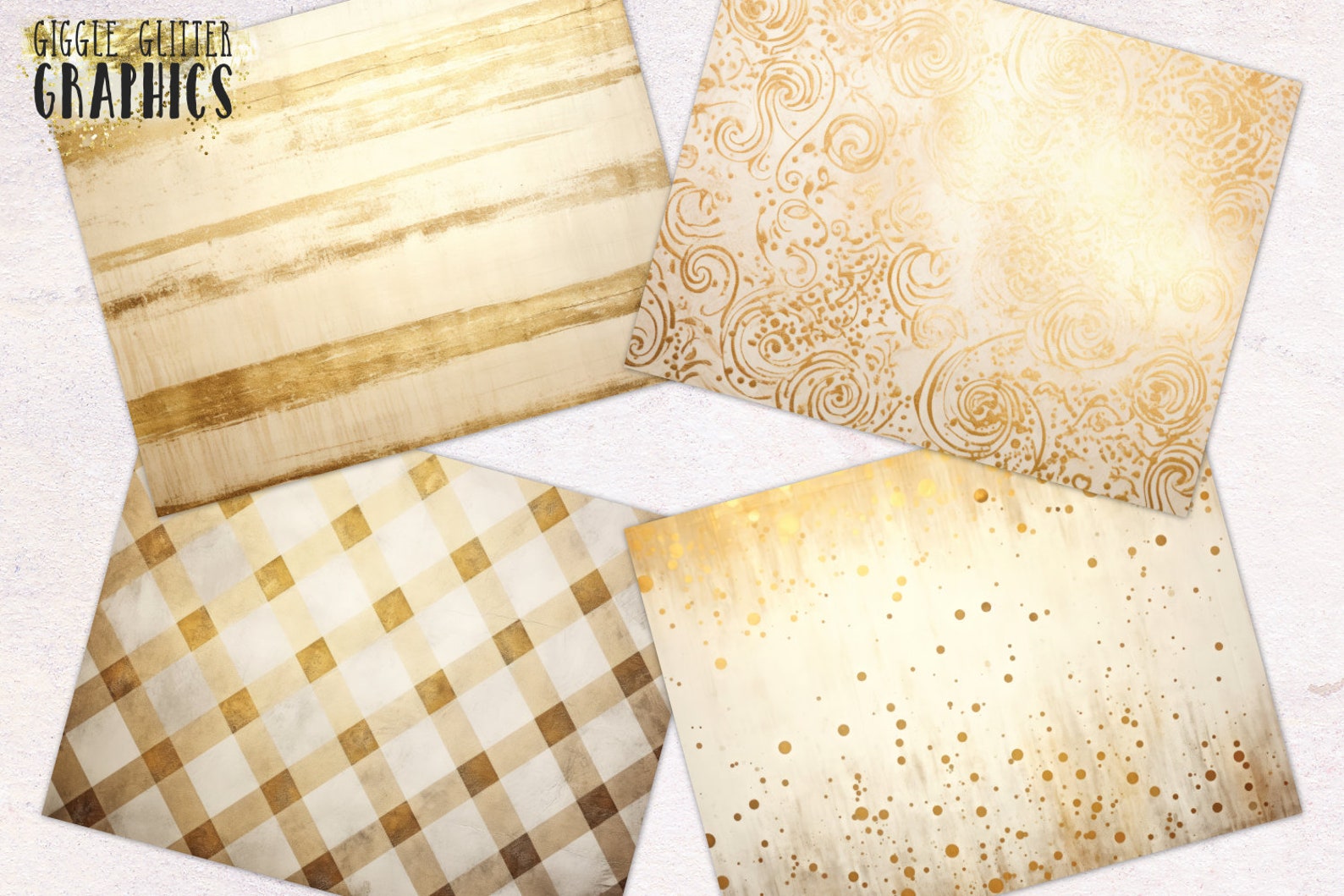 Gold Dream Junk Journal Paper | Junk Journal Kit JPG + PDF | Printable ...