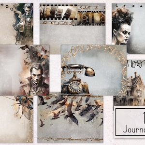 Spooky Movies Junk Journal Kit | Vintage Junk Journal Ephemera Pack ...