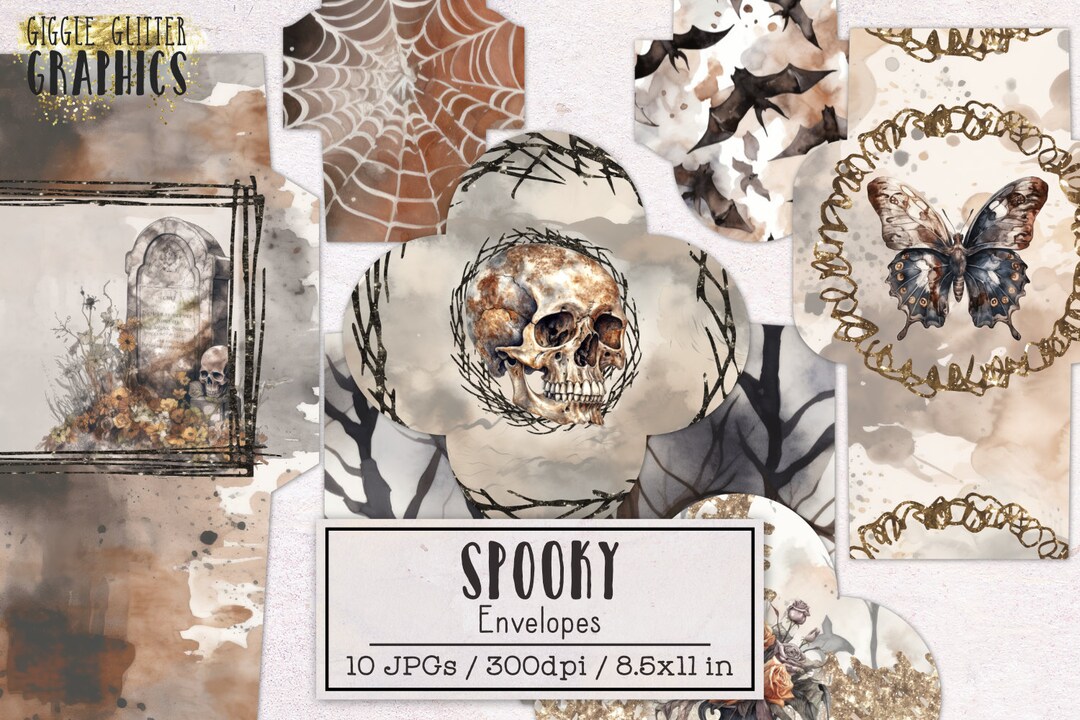 Spooky Envelopes for Junk Journals | Halloween Junk Journal Kit ...