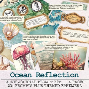 Ocean Junk Journal Prompts | Journaling and Creative Writing Kit | Junk ...