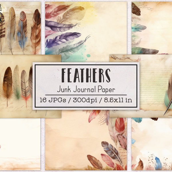 Feather Journal - Etsy