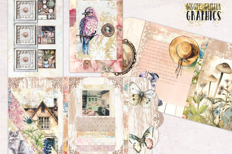Cottage Life Junk Journal Folio Kit | Cottagecore Junk Journal Kit ...