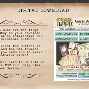 Cursed Antiquities Junk Journal Style Kit | 14 Paper Craft Projects ...