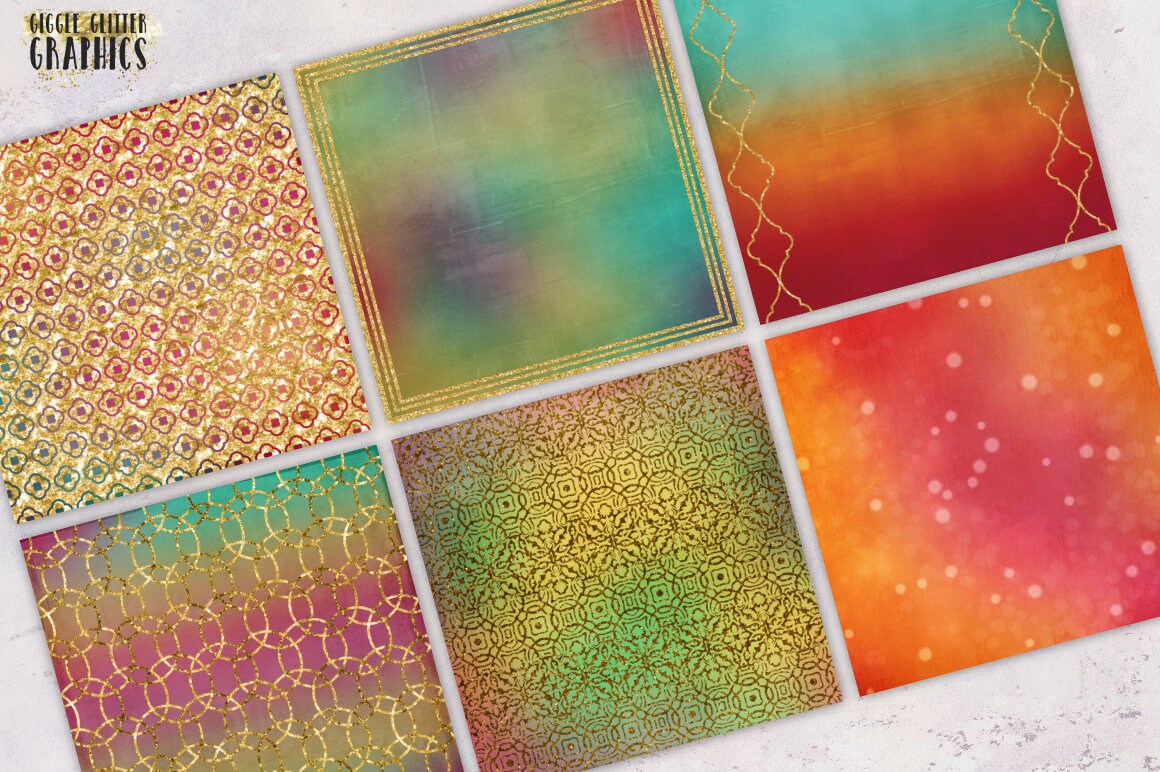 Moroccan Days Digital Papers Digital Paper Pack Printable - Etsy