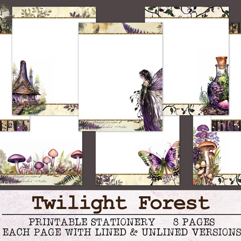 Fairy Lined Writing Paper - Etsy