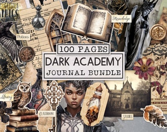Dark Academy Junk Journal BUNDLE | Gothic Junk Journal Ephemera Pack ...