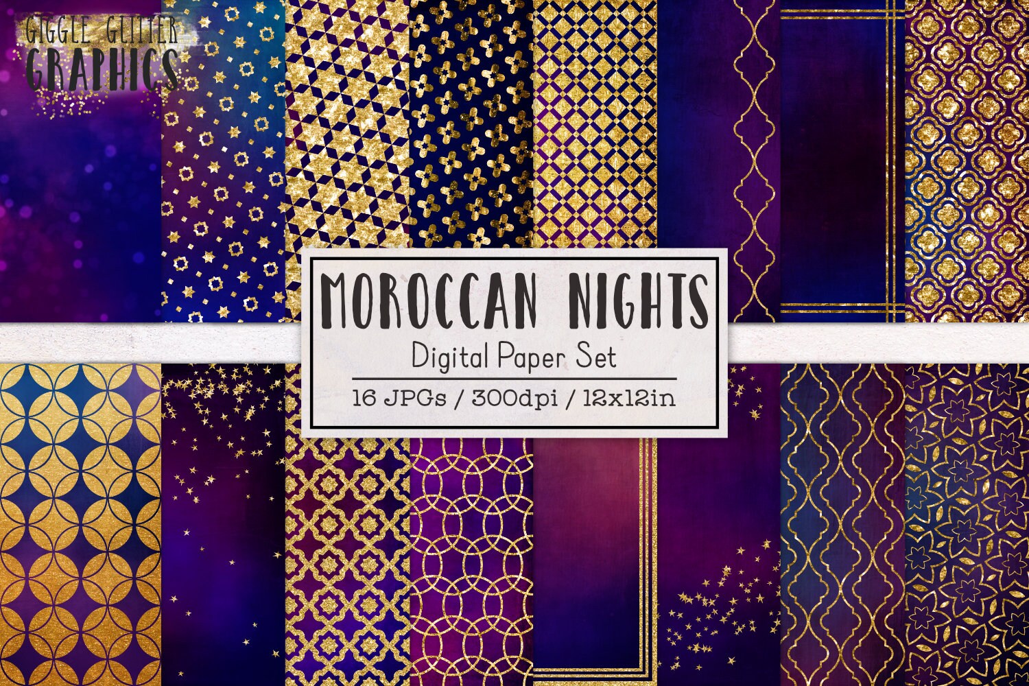 Moroccan Nights Digital Papers Digital Paper Pack - Etsy