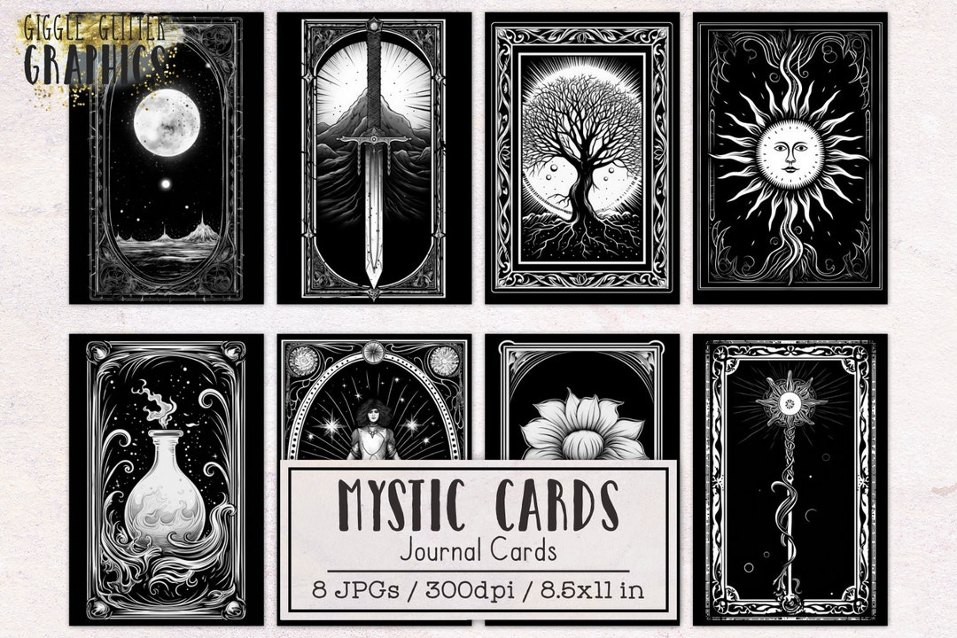 Mystic Cards Journaling Cards for Junk Journals Halloween - Etsy