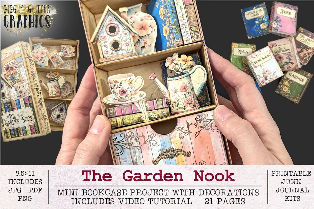 Mini Book Bookcase the Garden Nook Mini Books and Decorations | With ...