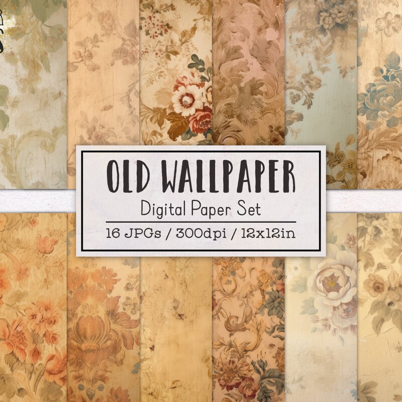 Distressed Wallpaper - Etsy