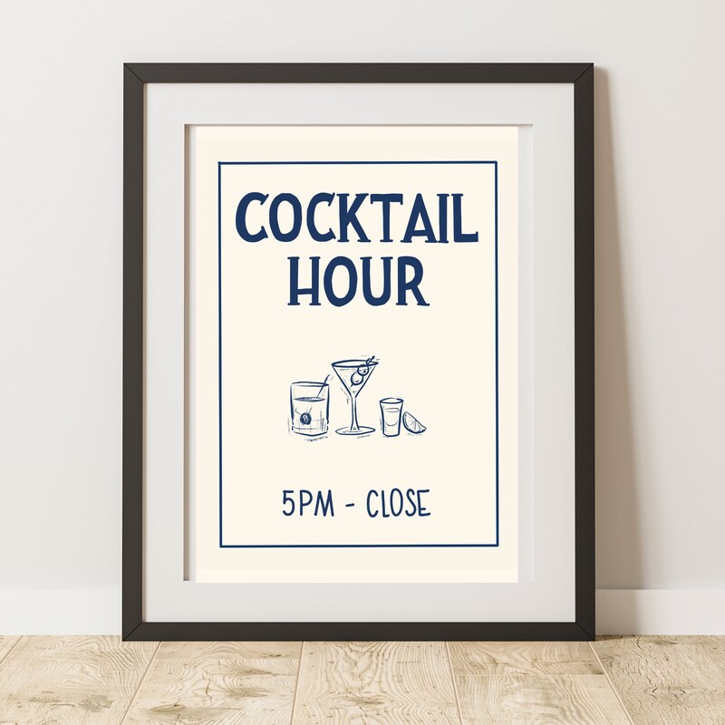 Cocktail Hour Sign - Etsy