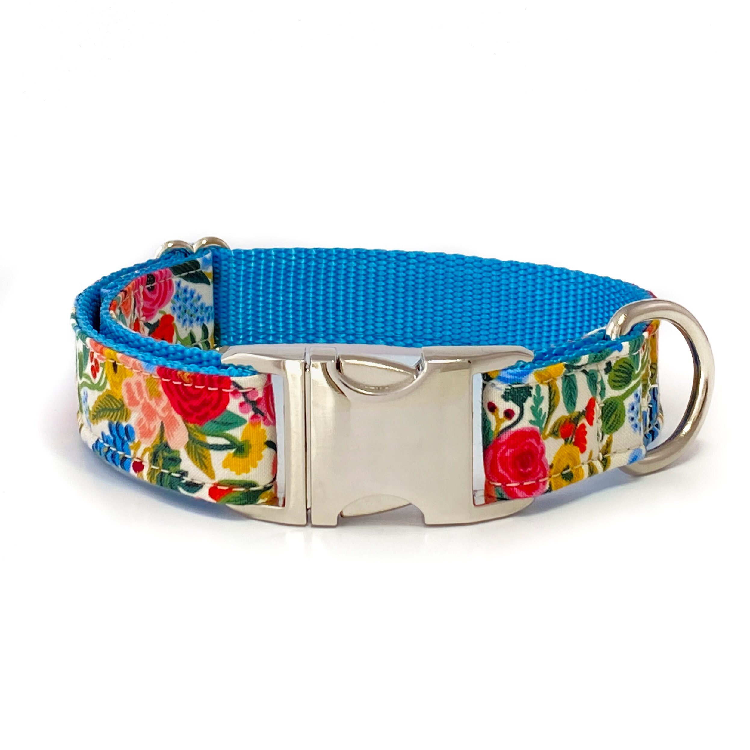 Floral Rifle Paper Co. Dog Collar in Pink Persimmon and True | Etsy