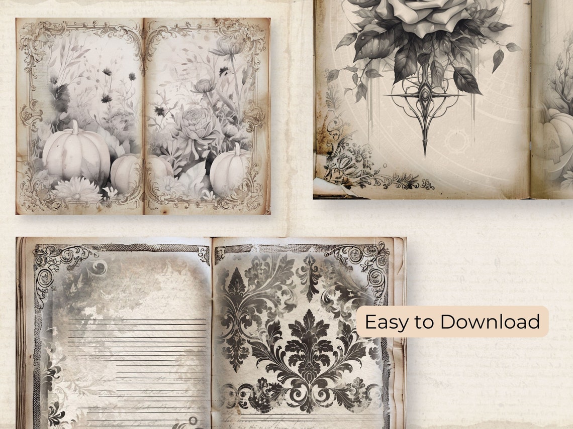 Halloween Junk Journal Printables, Vintage Halloween Junk Journal ...