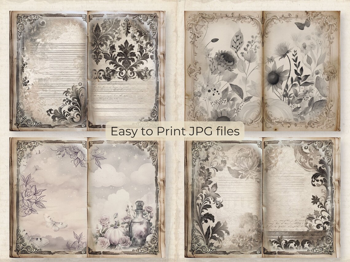 Halloween Junk Journal Printables, Vintage Halloween Junk Journal ...