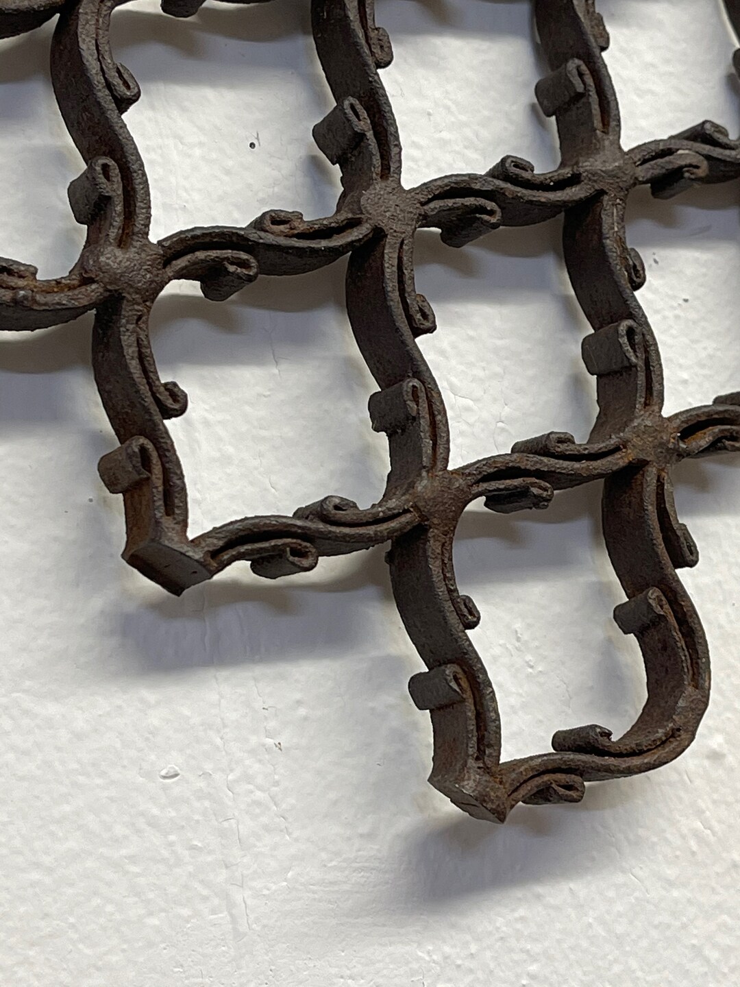 Vintage Welded Steel Grid Piece 8 X 8 Ideal for Repurposing in Art ...