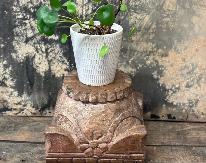 Architectural Salvage Wooden Pedestal Riser Base, 10 1/4" X 10" X 7 1/2 ...