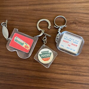 Vintage Set of 3 Keychains From France Advertising Pizza and Pasta ...
