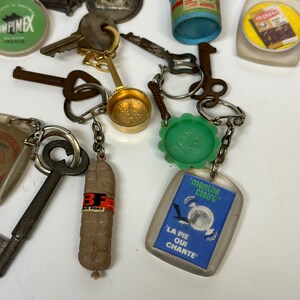 One Dozen Vintage French Advertising Keychains With Vintage Keys lot ...