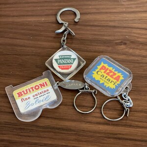 Vintage Set of 3 Keychains From France Advertising Pizza and Pasta ...