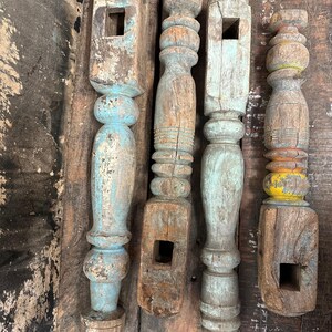 Large Vintage Wooden Spindle Dowel Legs Lot of 4, Architectural Salvage ...