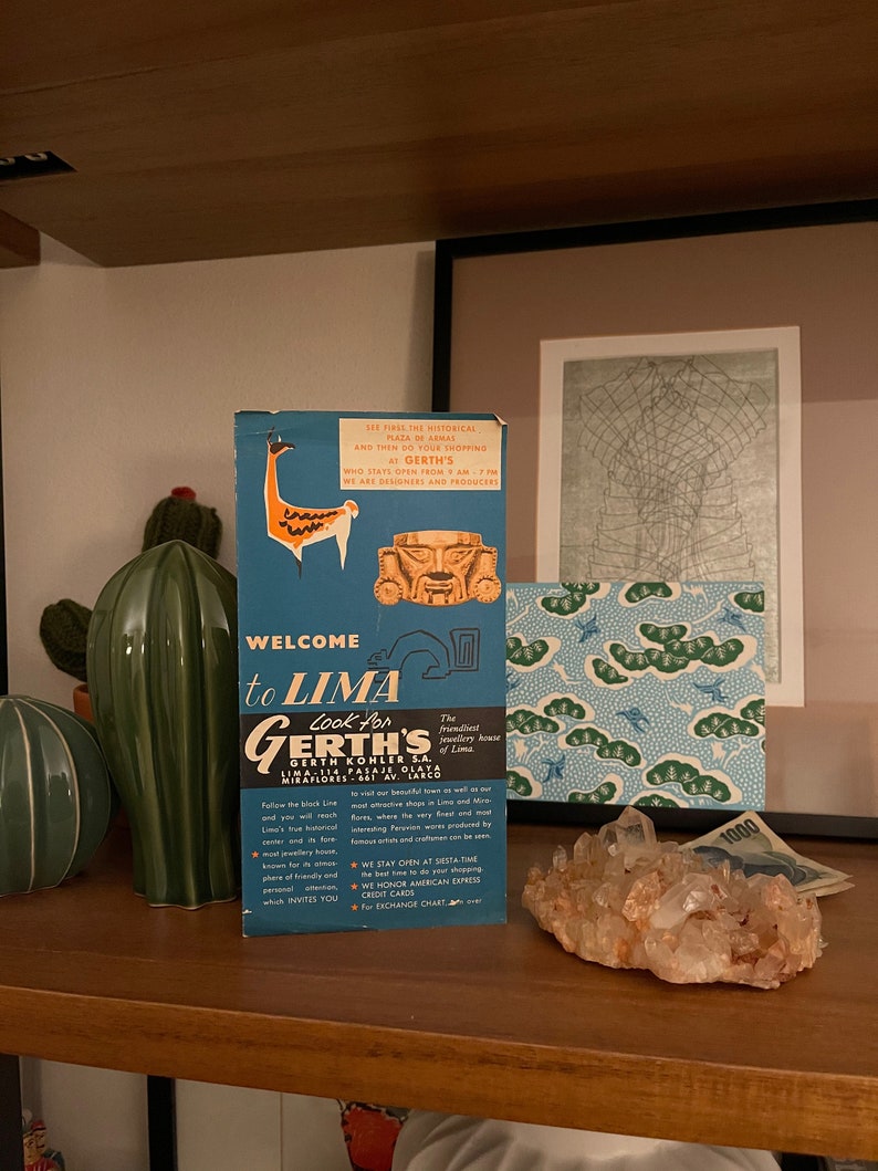 Vintage Lima Peru Folded Tourism City Map and Brochure for - Etsy