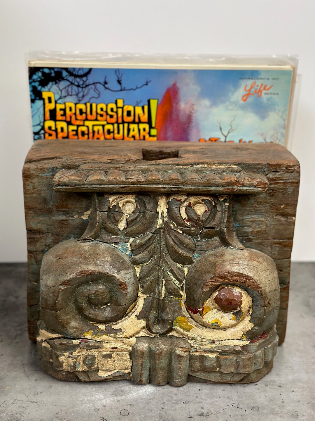 Architectural Salvage Scrolled Half Base With Ornate Carving and Lovely ...