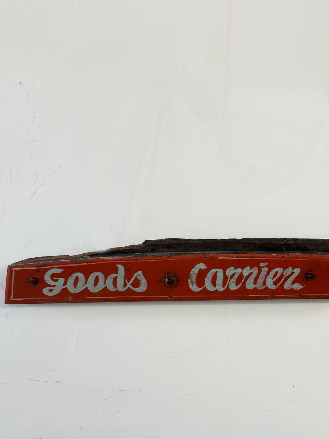 Authentic Vintage Truck Sign With Goods Carrier Hand Painted on It ...