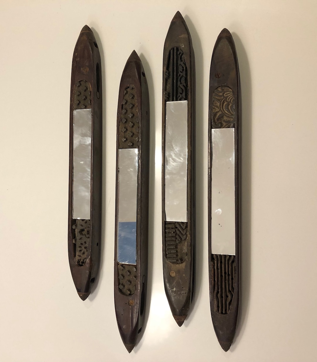 Upcycled Indian Weaving Loom Shuttle: Rustic Wall Art Mirror - Etsy