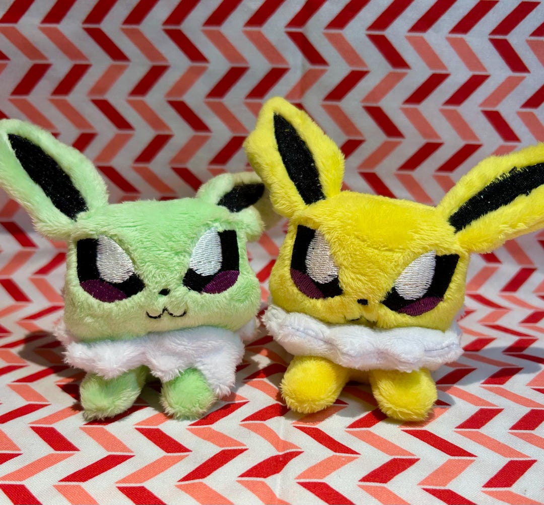 Mini Handmade Pokemon Inspired Jolteon Plushie | Electric Dog Plush - Etsy