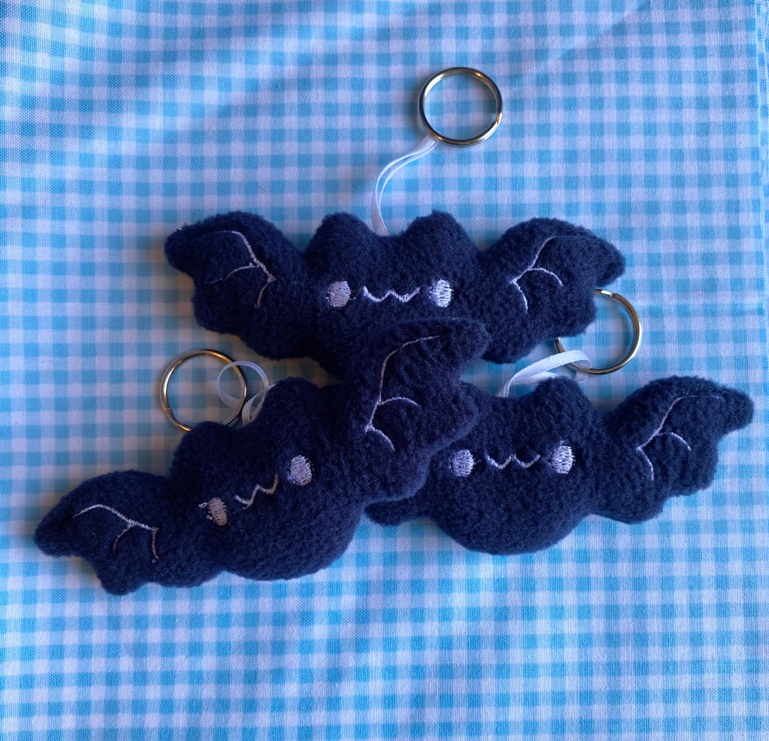Small Bat Plush Keychain Charm - Etsy