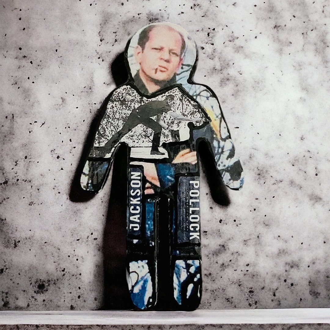 Jackson Pollack on Ball Chain Art People Pendant Necklace/abstract ...