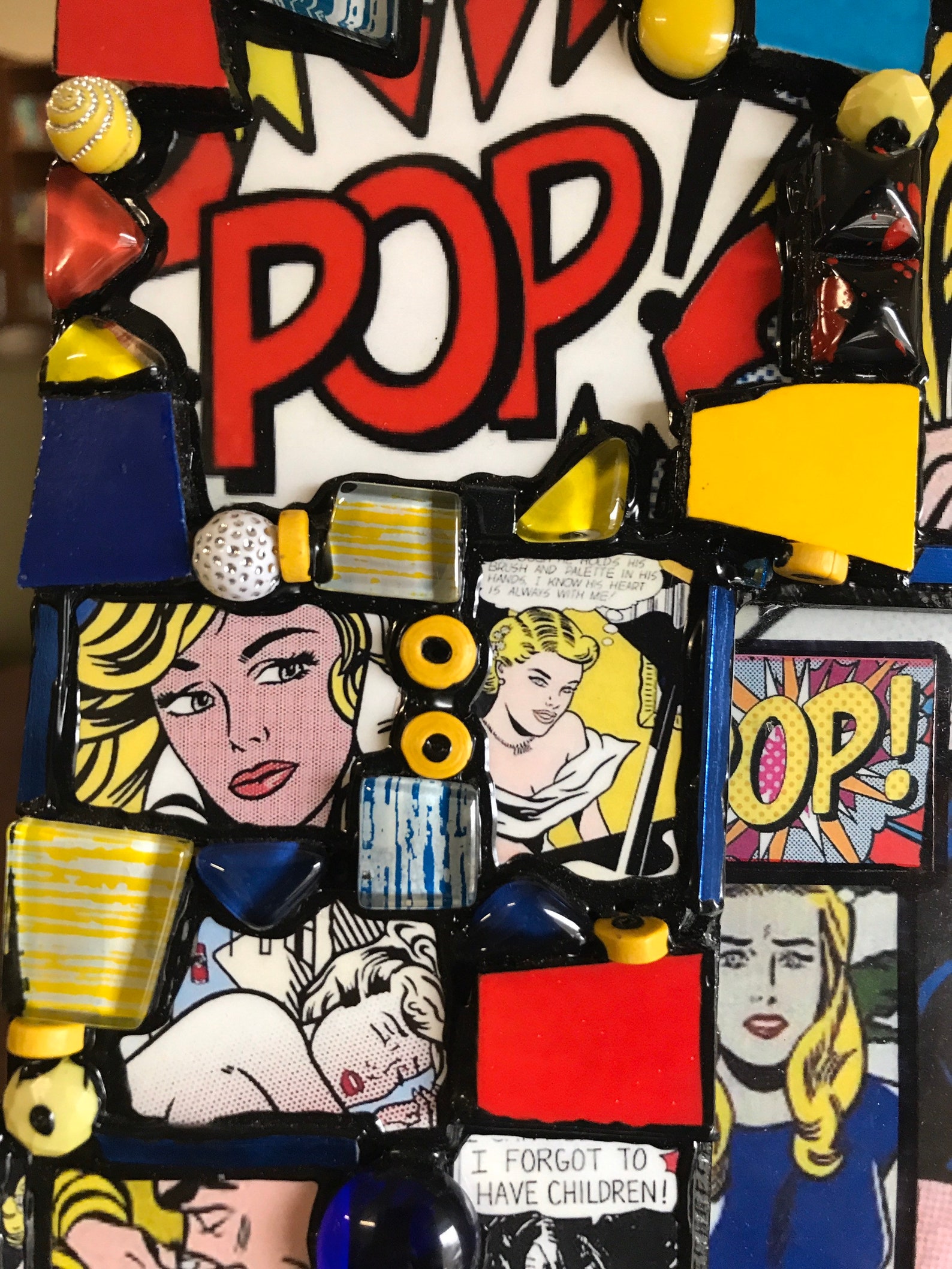Pop Art Collage/mixed Media Art/roy Lichtenstein/comic Book | Etsy