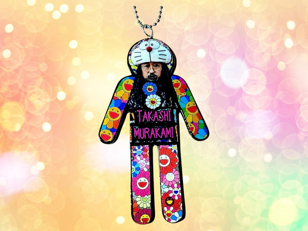 Takashi Murakami Pendant on Ball Chain/art People Pendant Necklace, Artisan Jewelry, Gift for ...