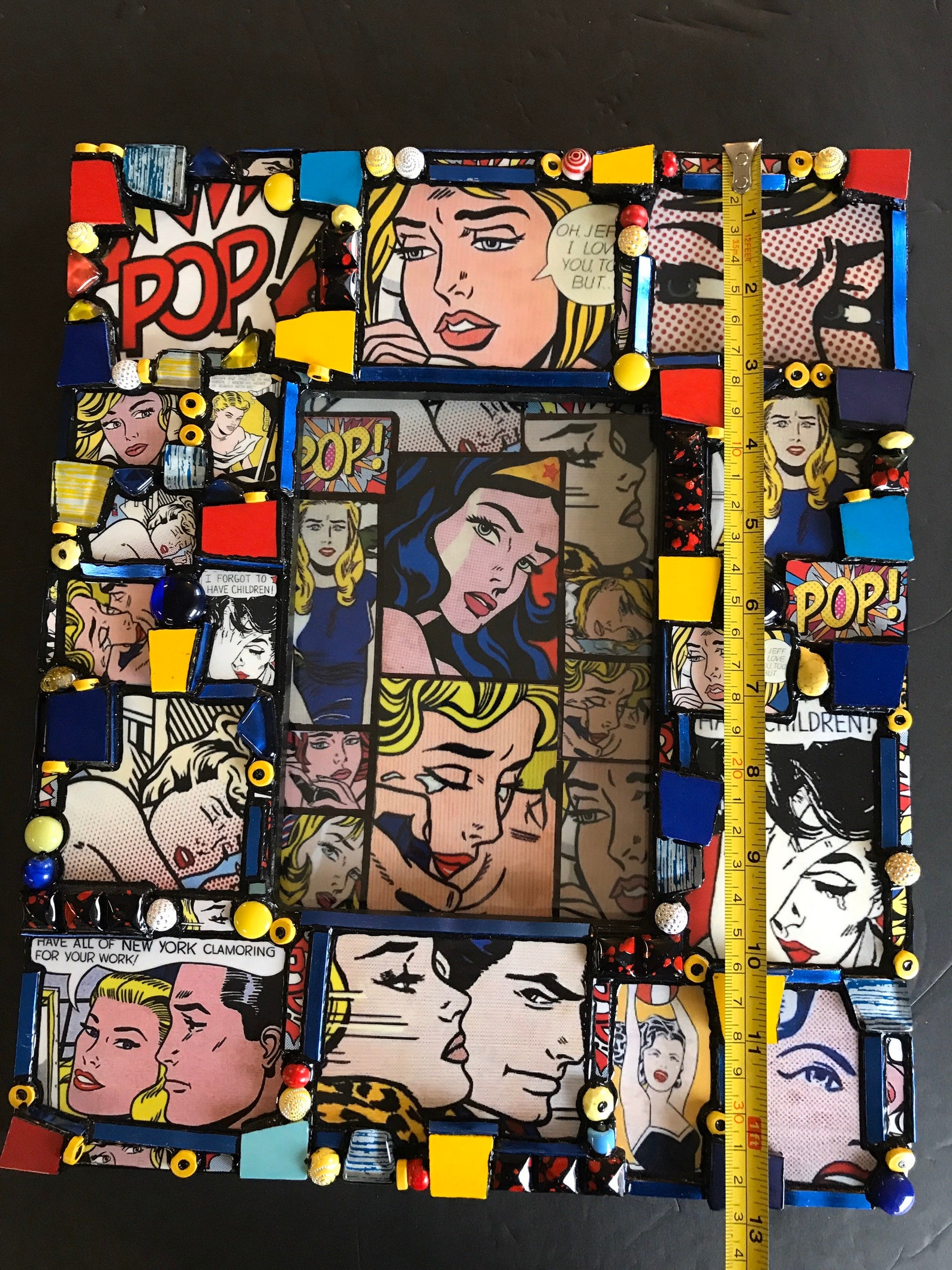 Pop Art Collage/mixed Media Art/roy Lichtenstein/comic Book | Etsy