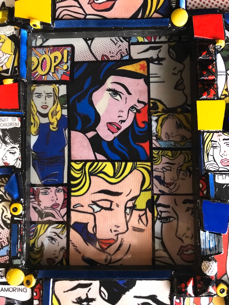 Pop Art Collage/mixed Media Art/roy Lichtenstein/comic Book - Etsy