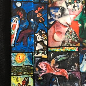 Marc Chagall Collage Mixed Media Art/fiddler/wedding Couple/circus ...